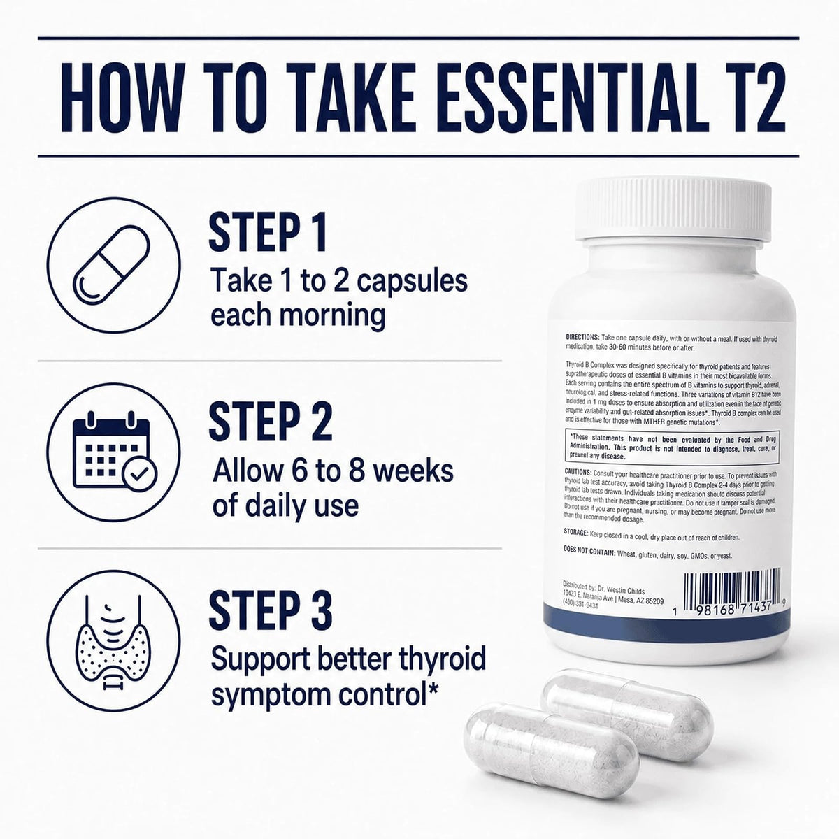 60 count thyroid capsules for convenience