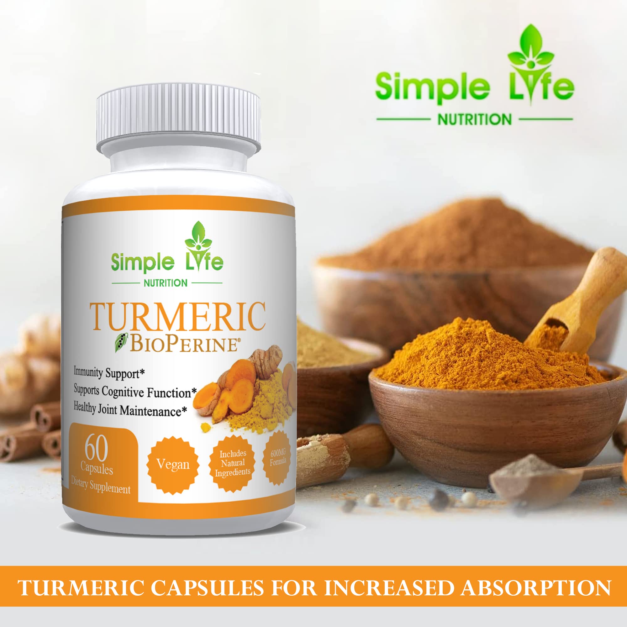 60 count turmeric capsules for convenience