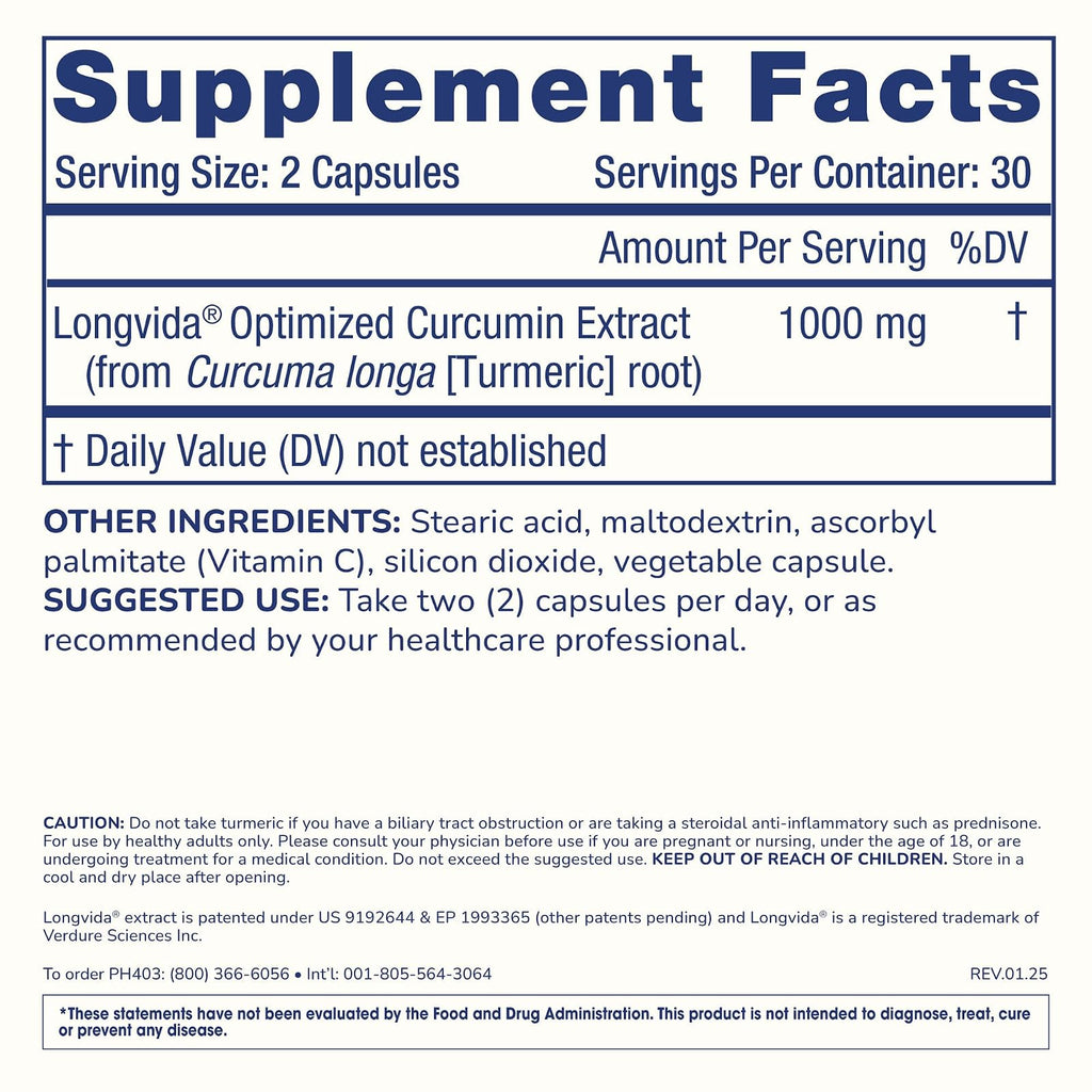 60 count turmeric curcumin formula