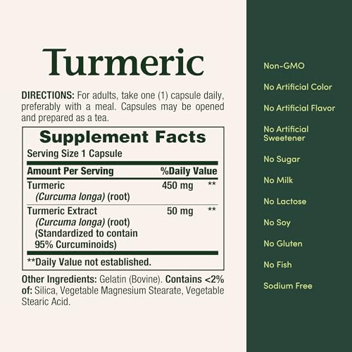60 count turmeric supplement bottle