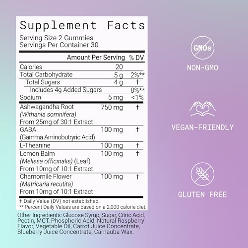 60 count vegan stress relief gummies