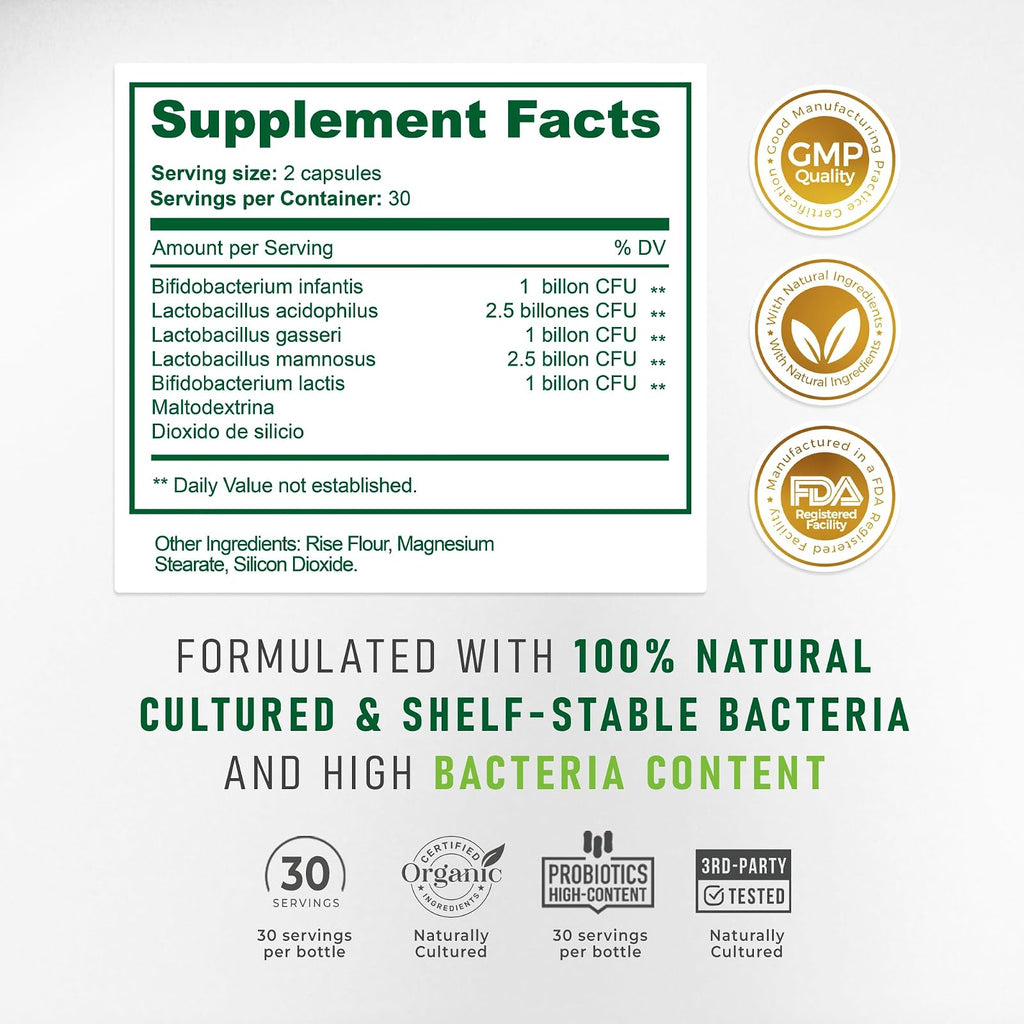 60 count vegetarian probiotic supplement