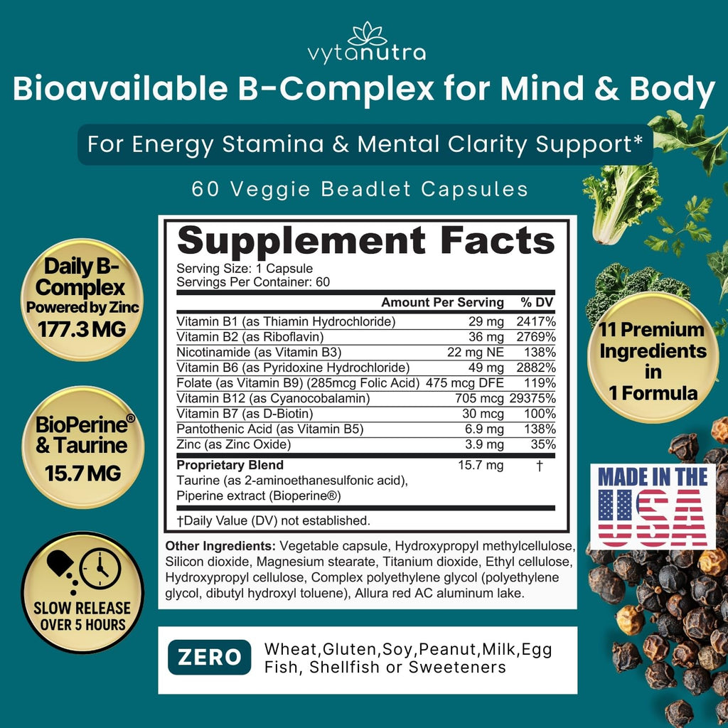 60 count vitamin b complex capsules