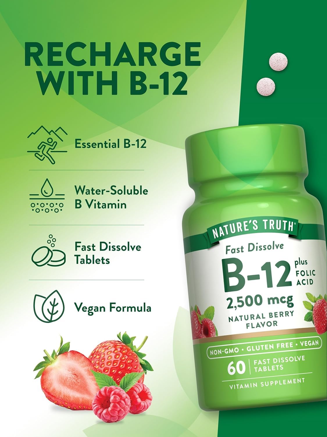 60 count vitamin B12 tablets