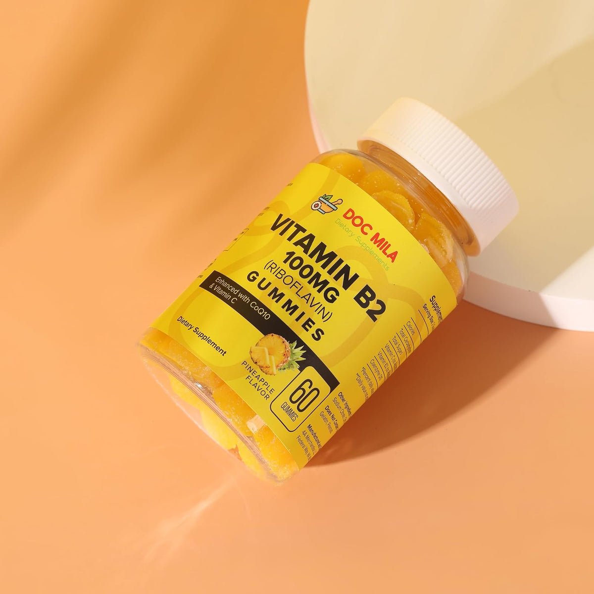 60 count Vitamin B2 gummies for family health