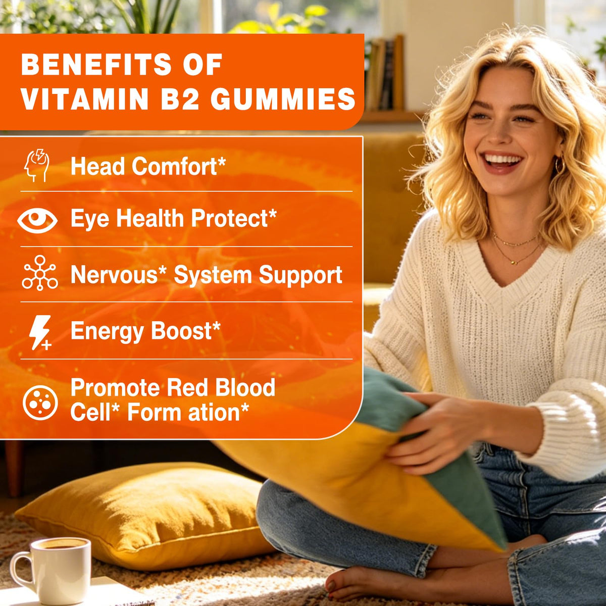 60 count Vitamin B2 gummy bottle
