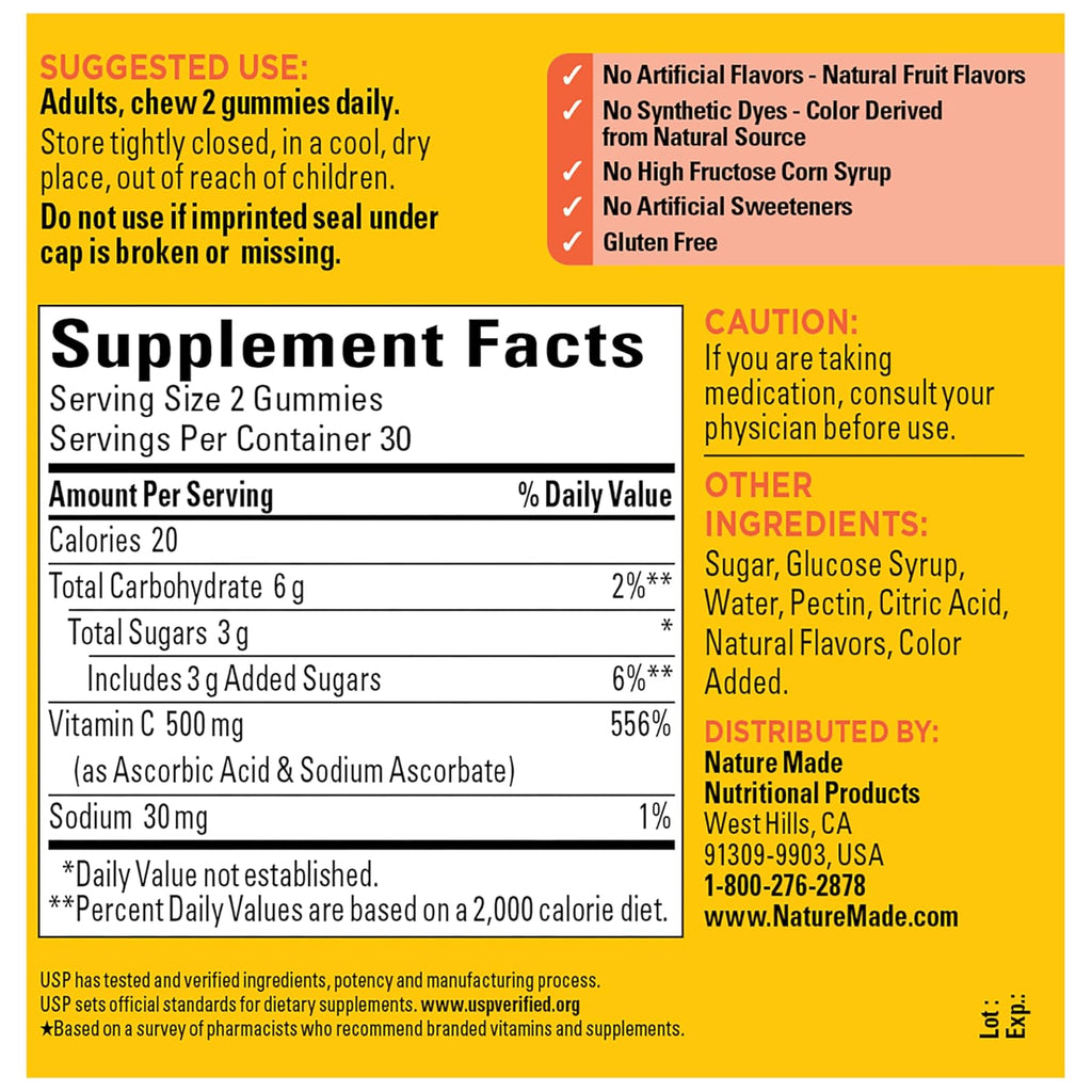 60 count Vitamin C gummy vitamins