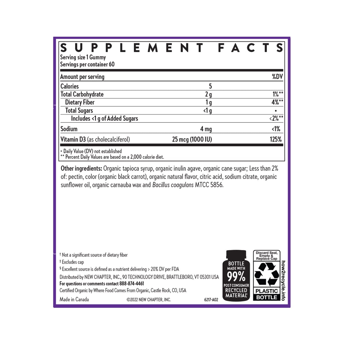 60 count vitamin D3 gummies for family wellness