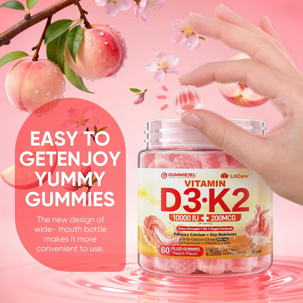 60 count vitamin d3 k2 gummy jar