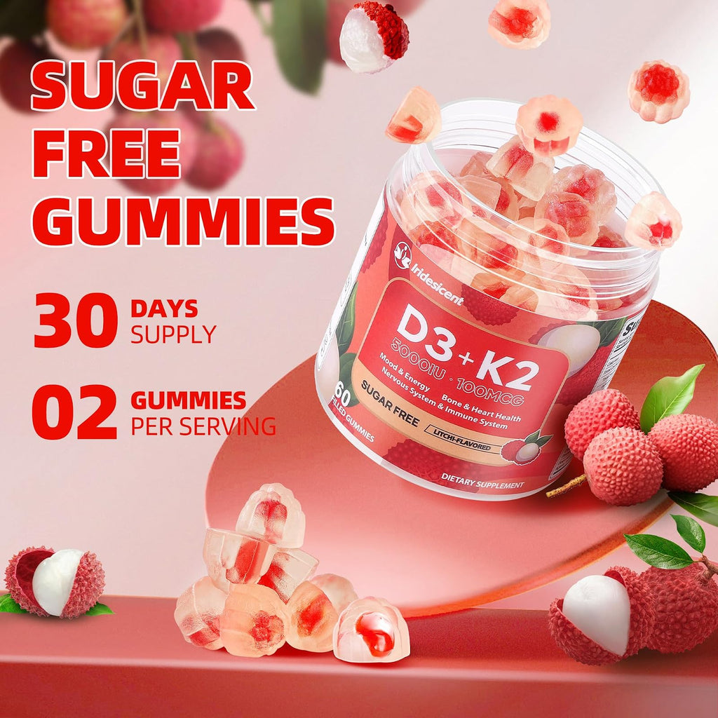 60 count vitamin D3 K2 gummy pack