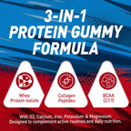 60 count whey protein gummies for convenient snacking