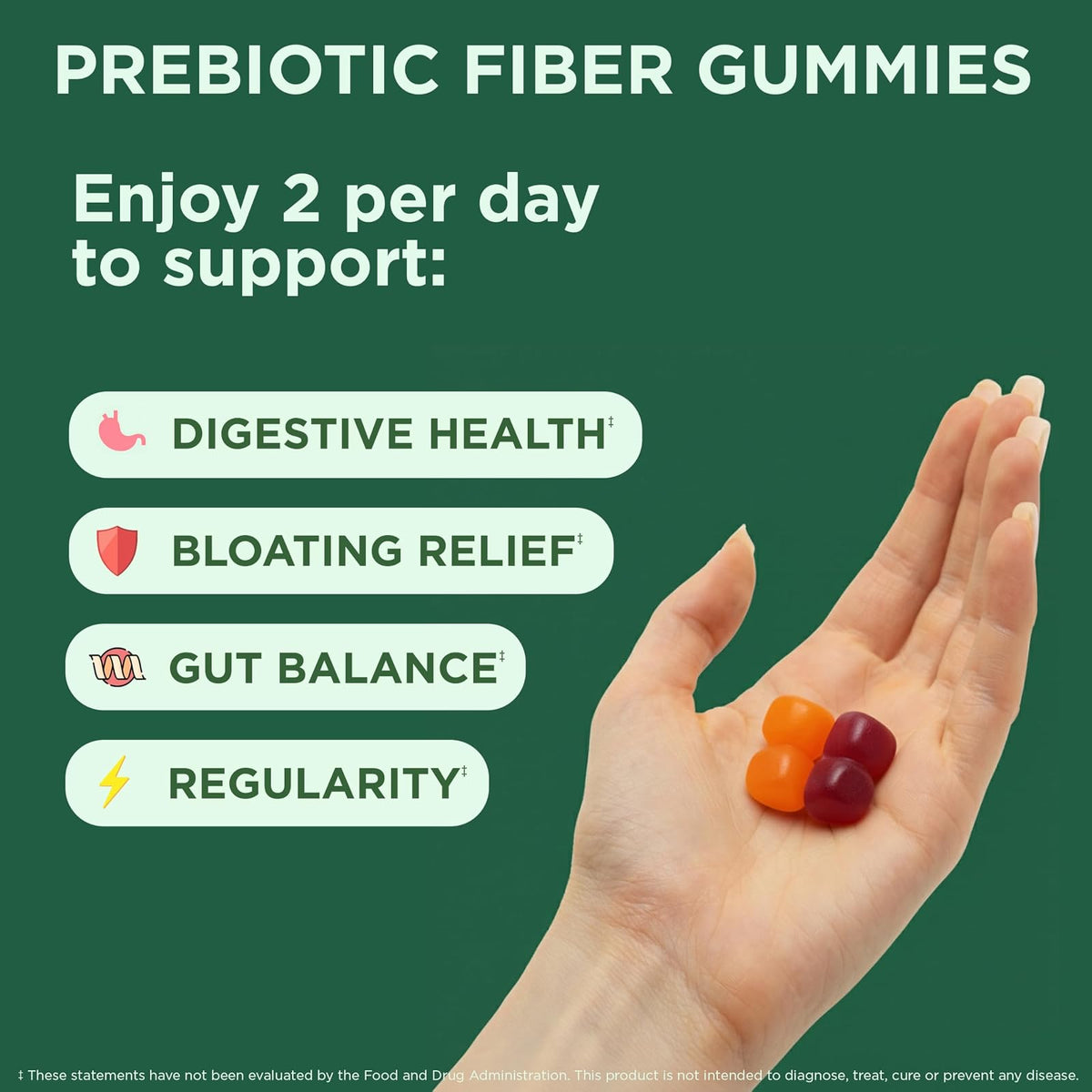 60 count Yuve fiber gummies for gut health