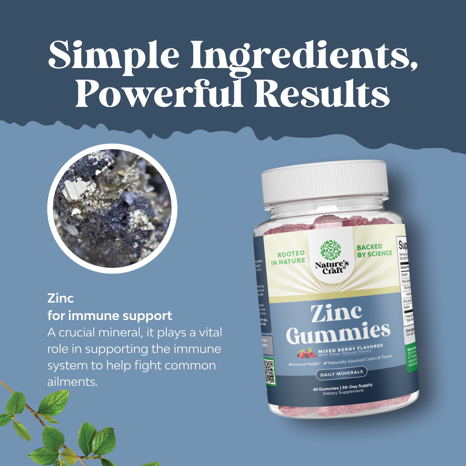 60 count zinc gluconate chewables