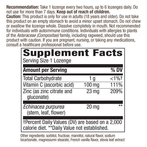 60 count zinc lozenges for health