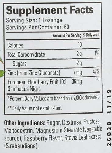 60 count zinc lozenges package