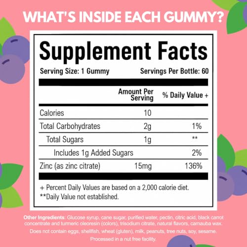 60 count zinc vitamins for kids