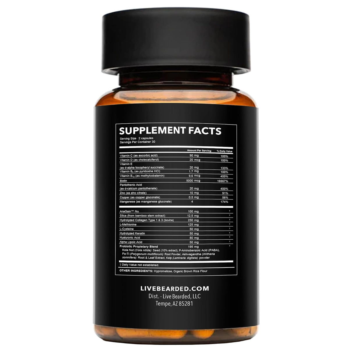 60-day supply of biotin vitamins