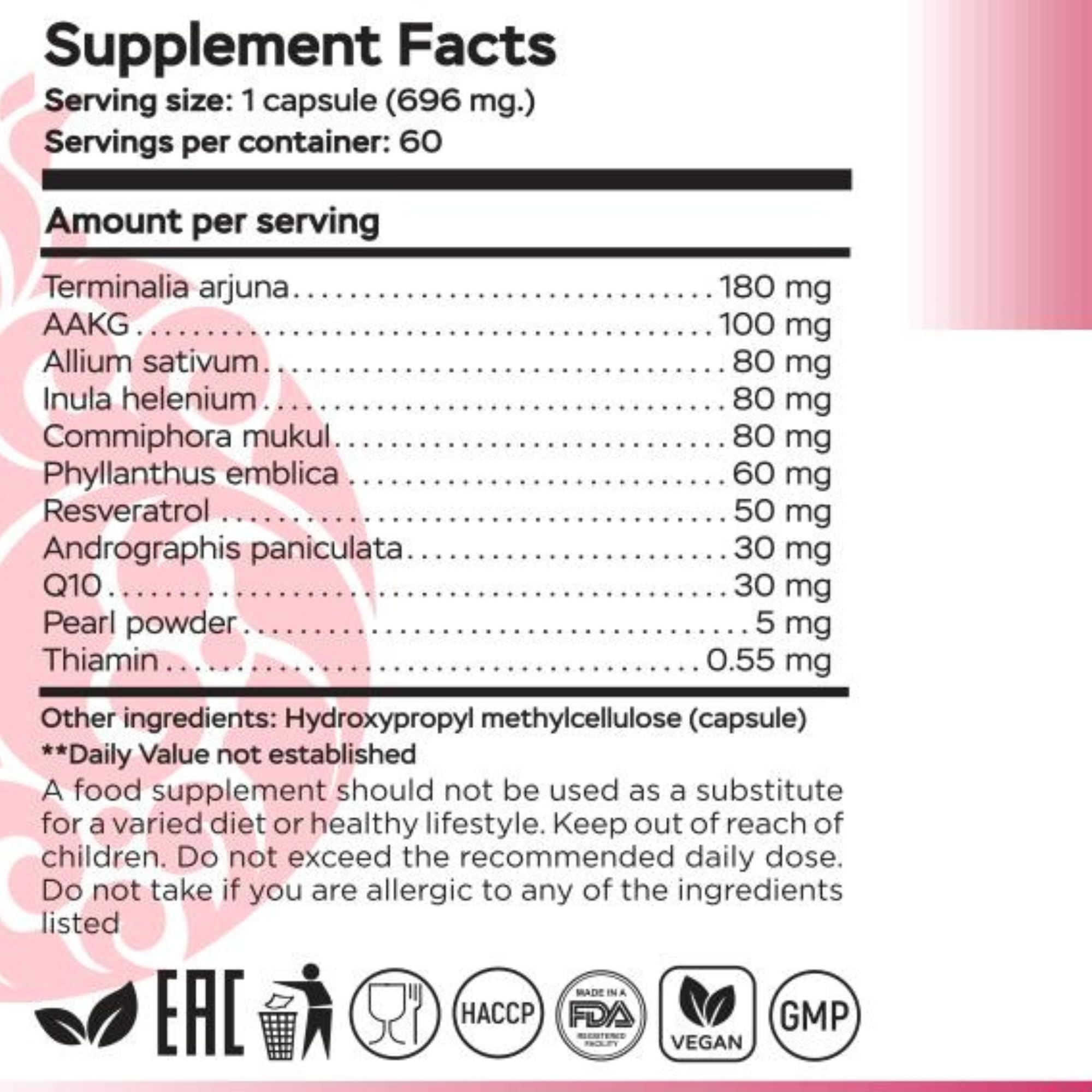 60-day supply of heart health support