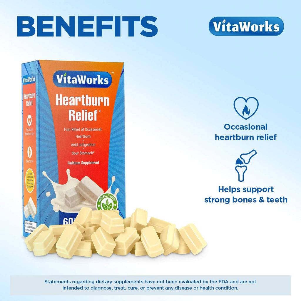 60 doses of heartburn relief chews