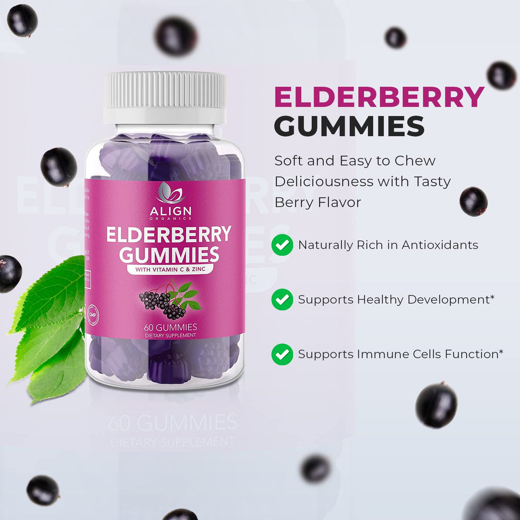 60 elderberry gummies for daily health