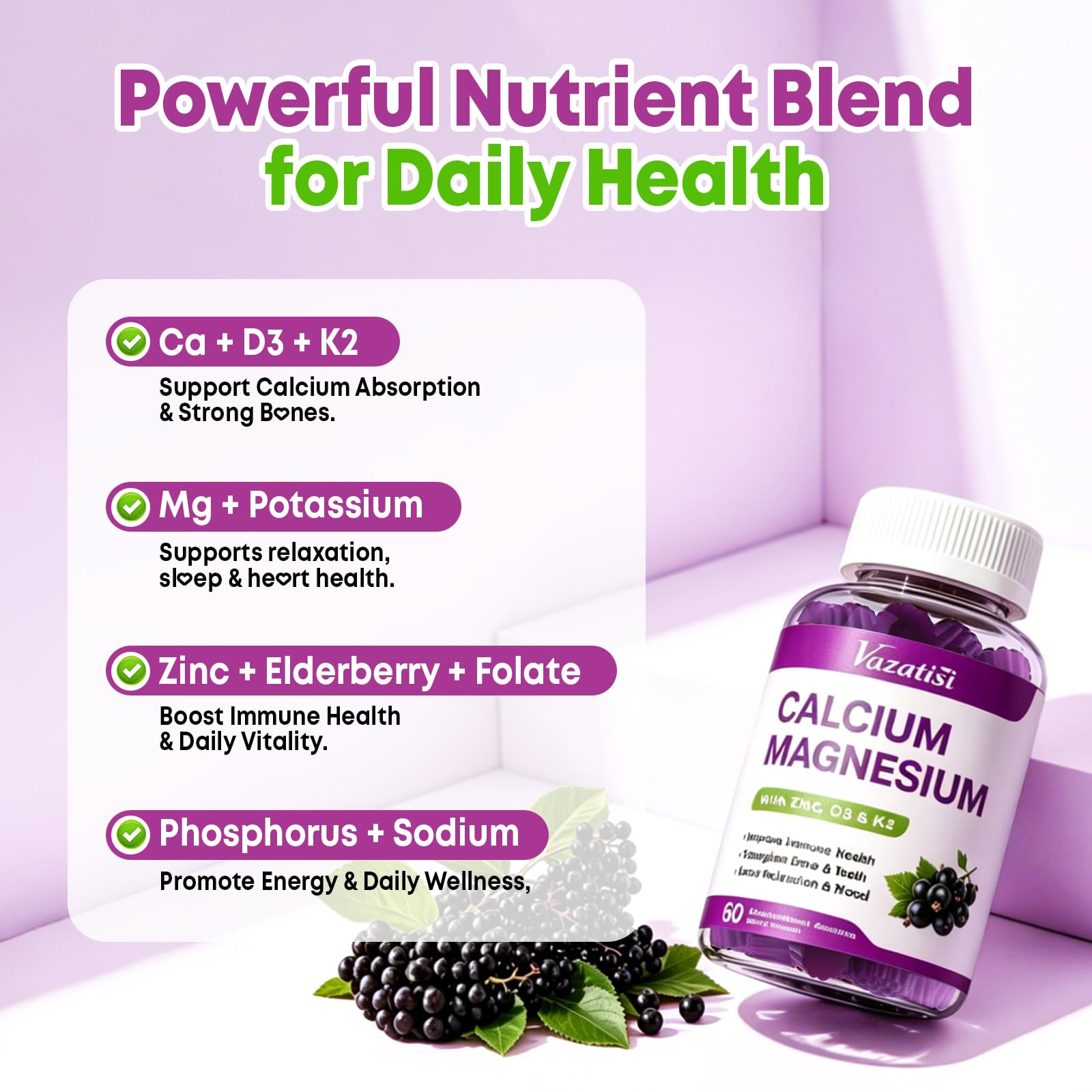60 gummies for daily calcium intake