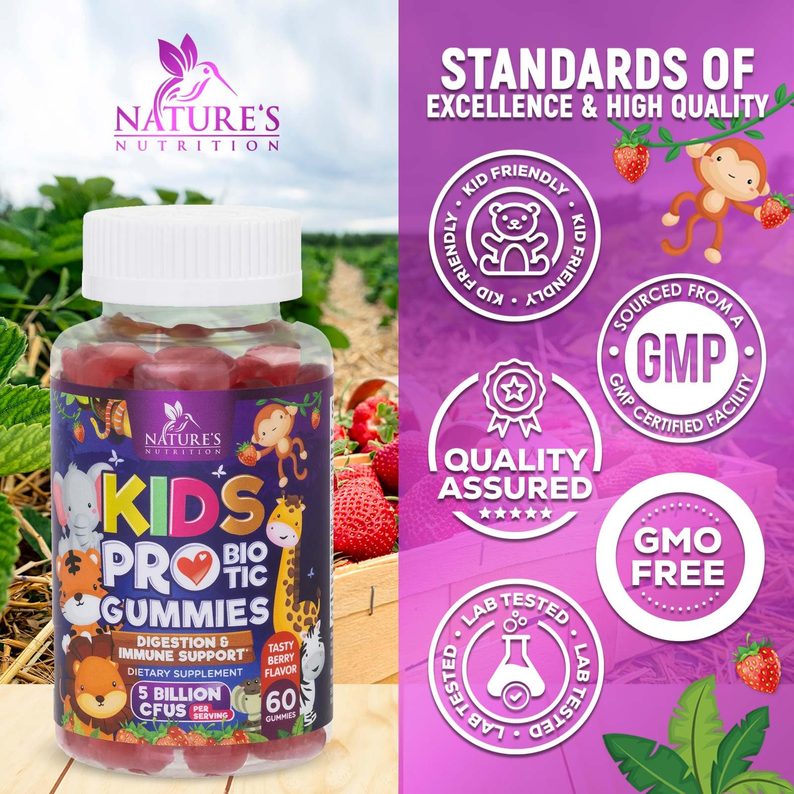 60 gummies for daily digestive support