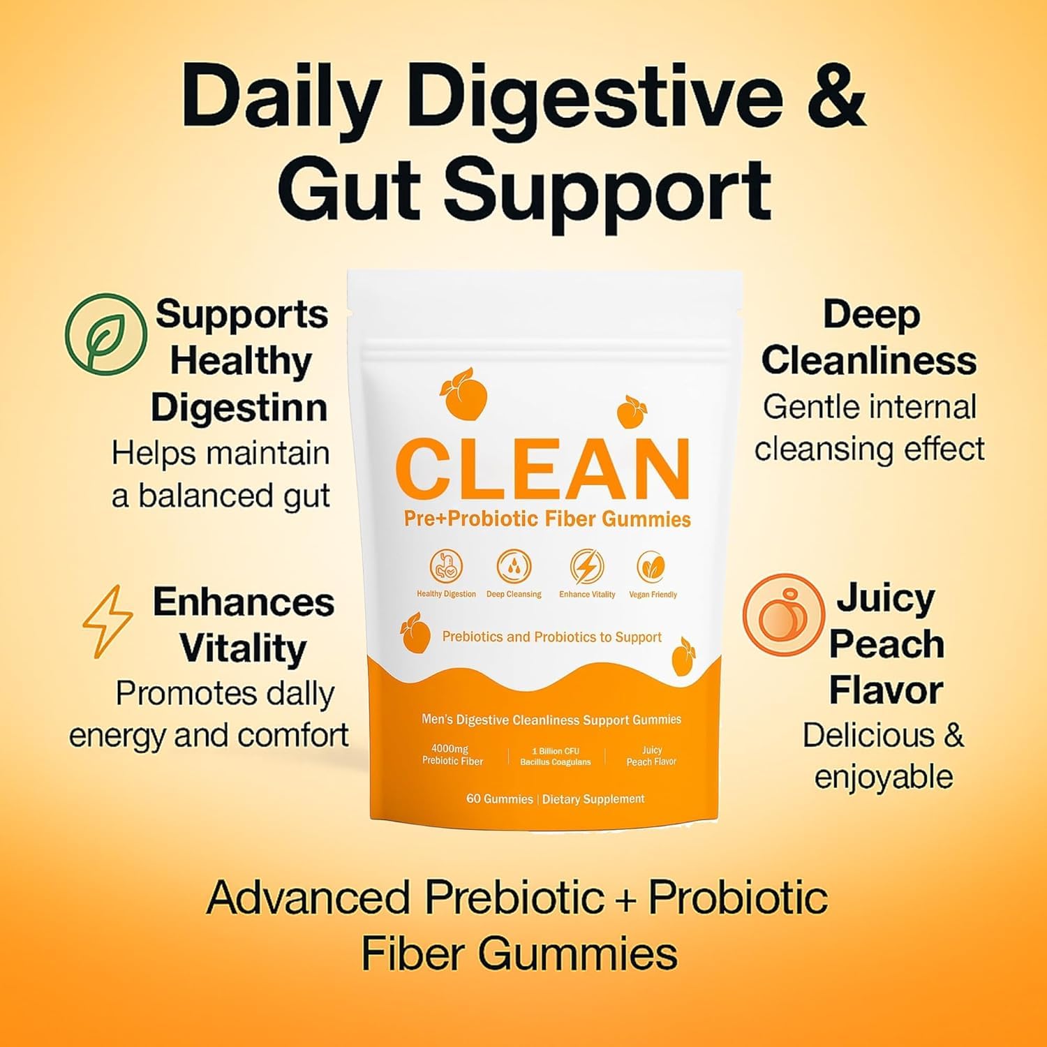 60 gummies for daily fiber intake