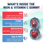 60 gummies for daily iron intake