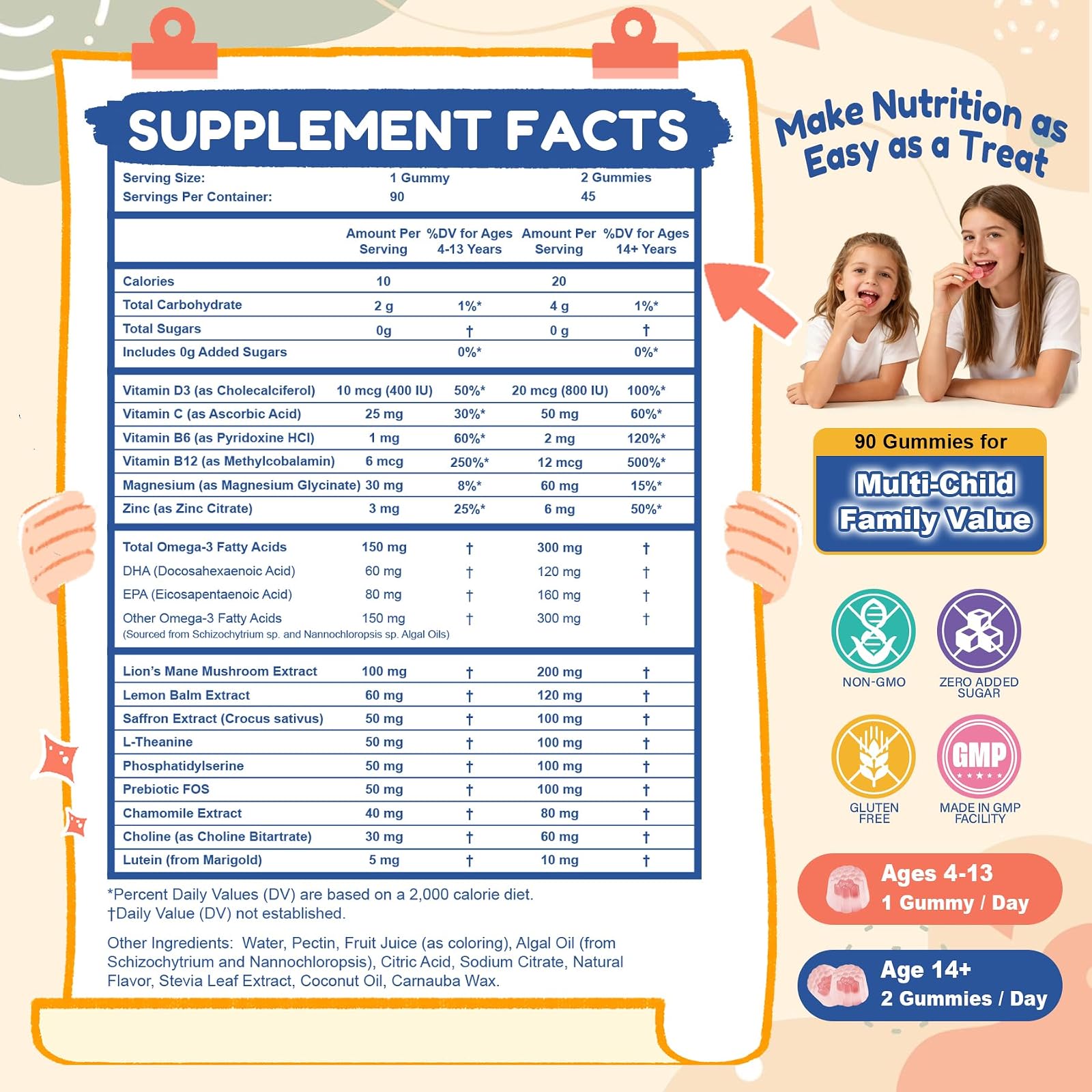 60 gummies for daily kids support