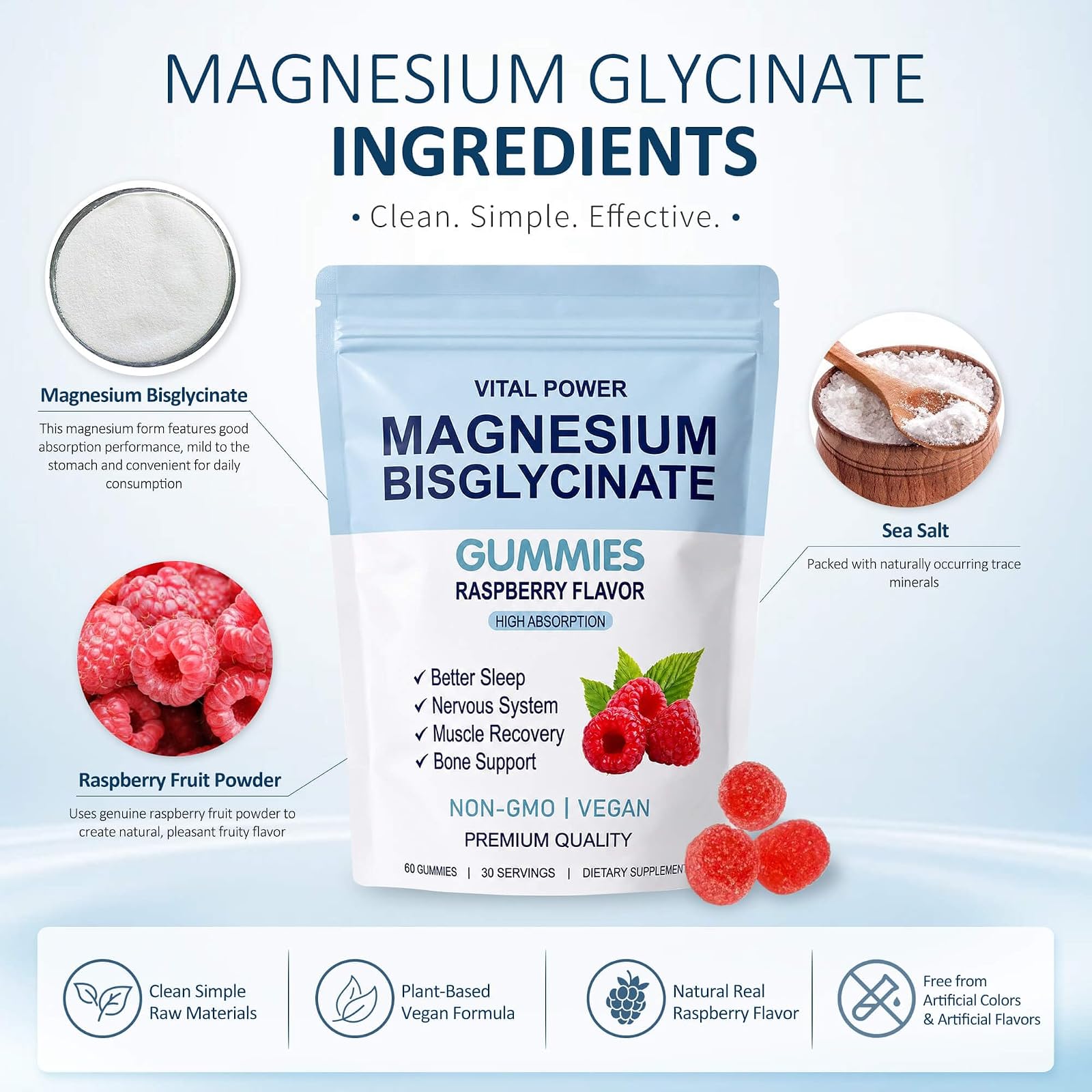 60 gummies for daily magnesium intake