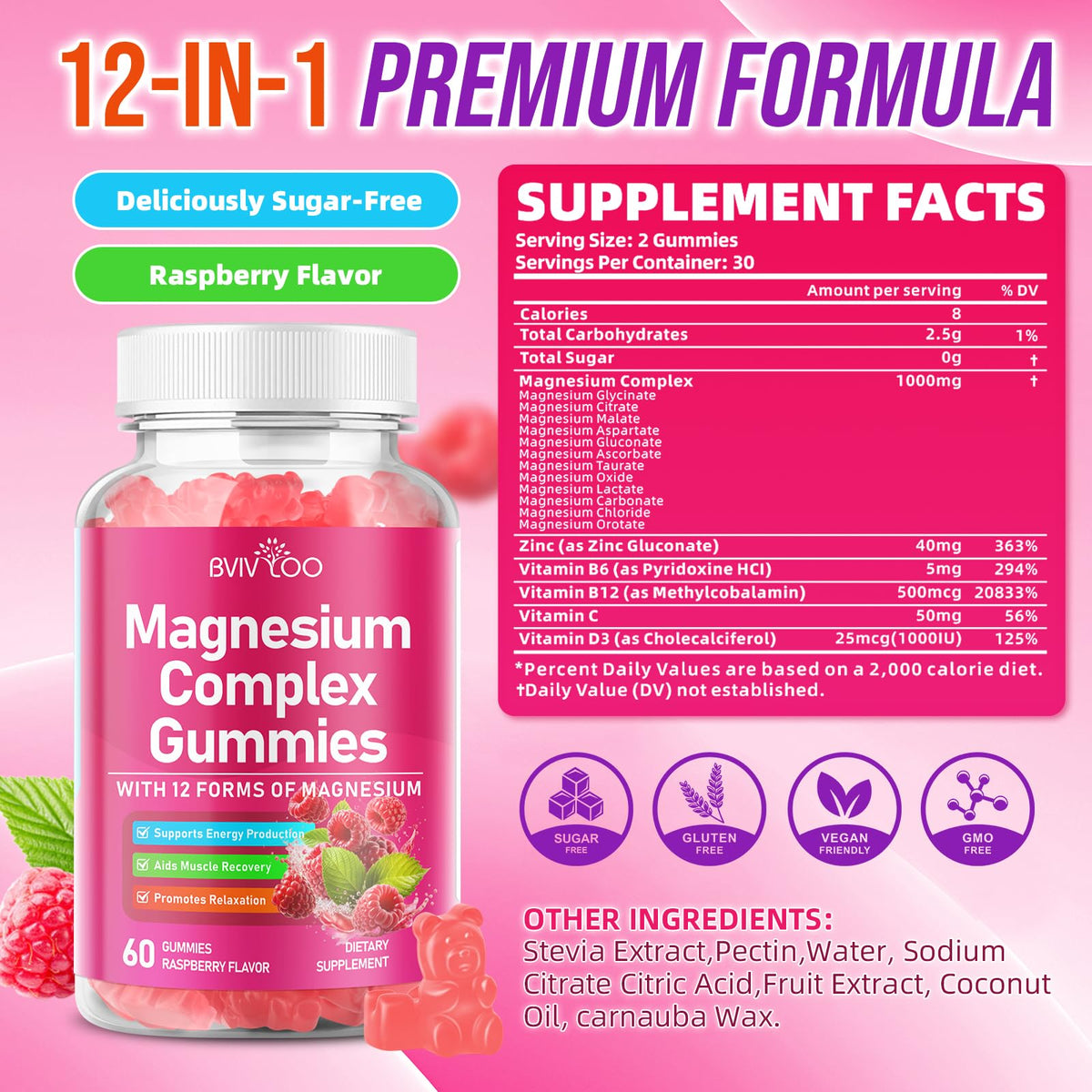 60 gummies for daily magnesium support