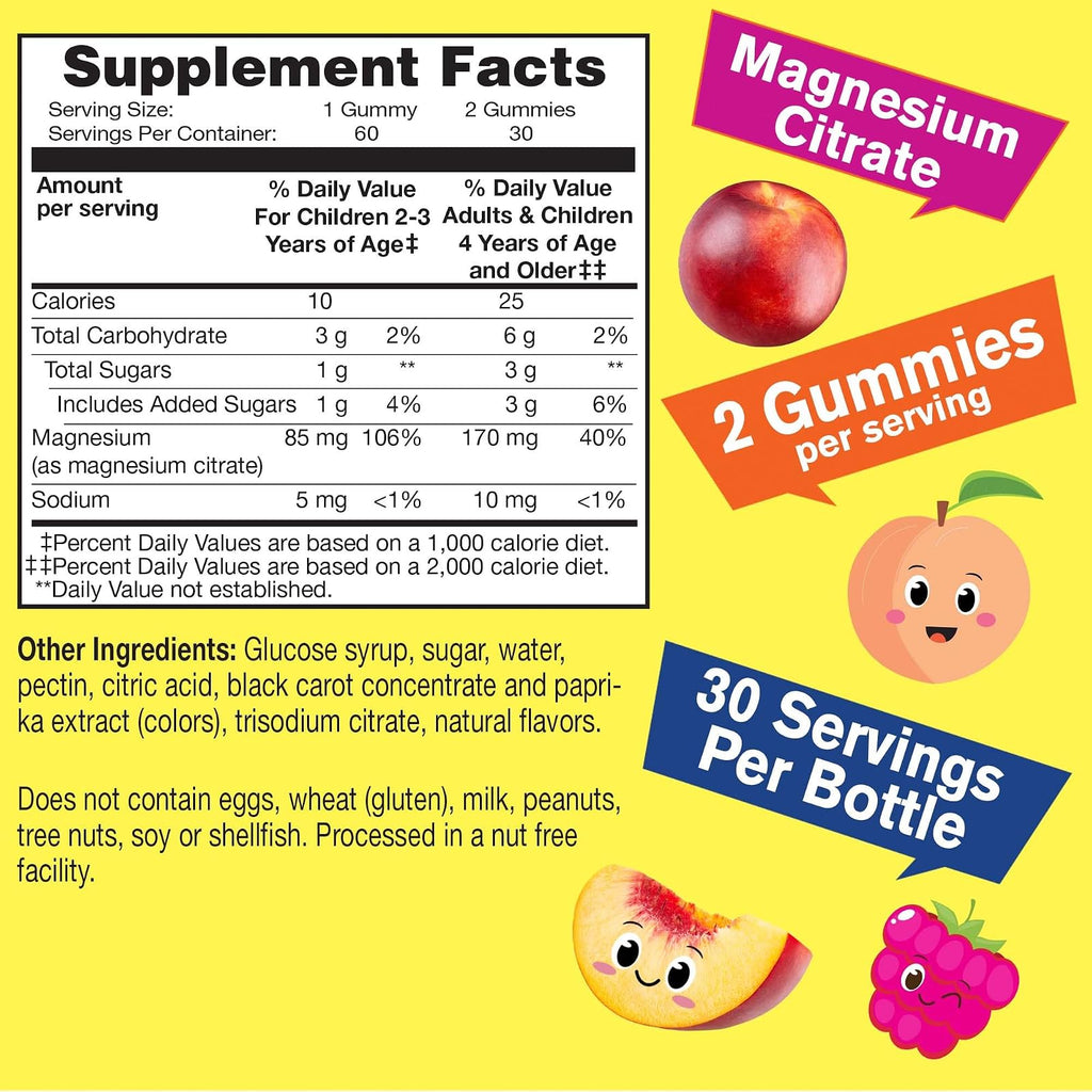 60 gummies for daily magnesium support