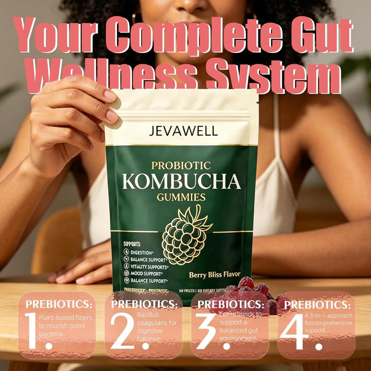60 gummies for digestive health