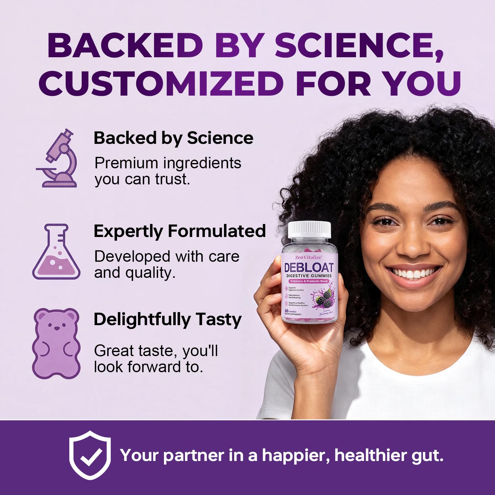 60 gummies for gut health