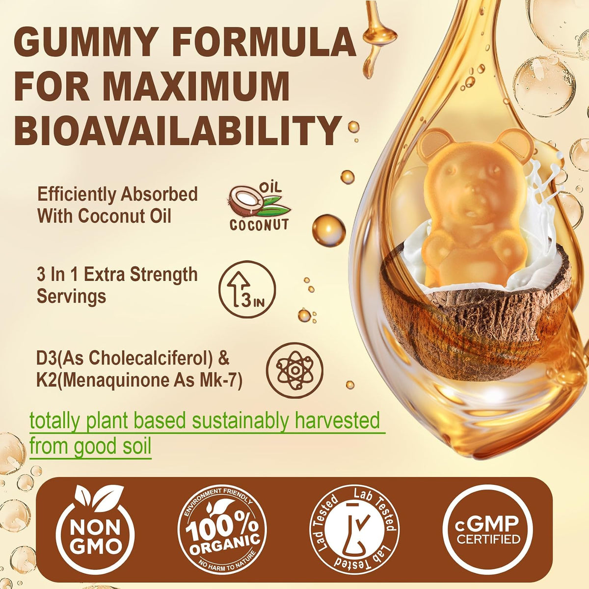 60 gummies of vitamin d3 k2