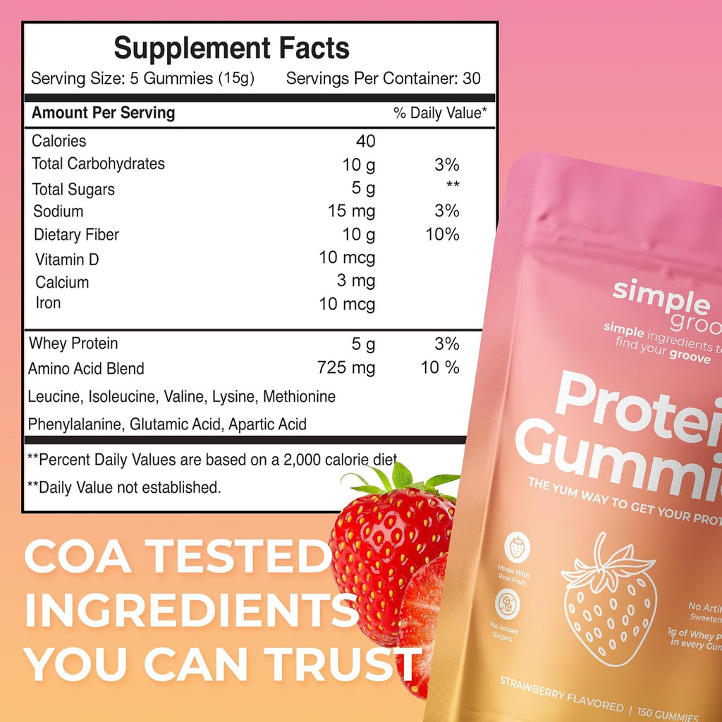 60 gummies packed with whey protein