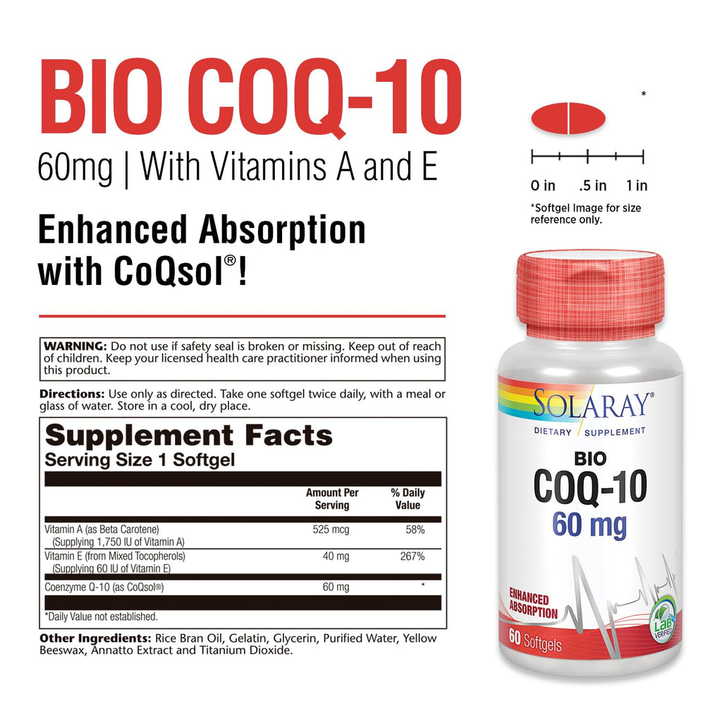 60 mg CoQ10 for energy support