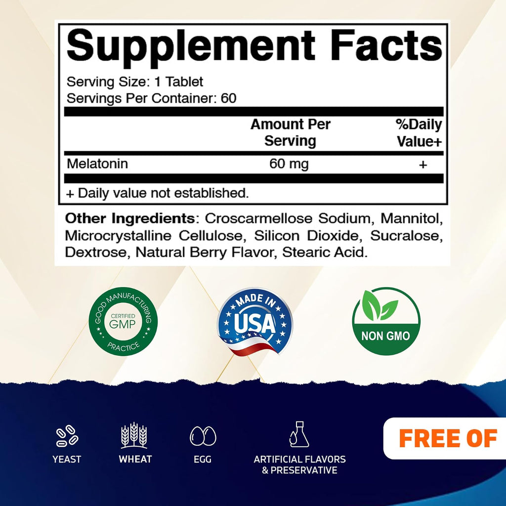 60 mg melatonin for better sleep