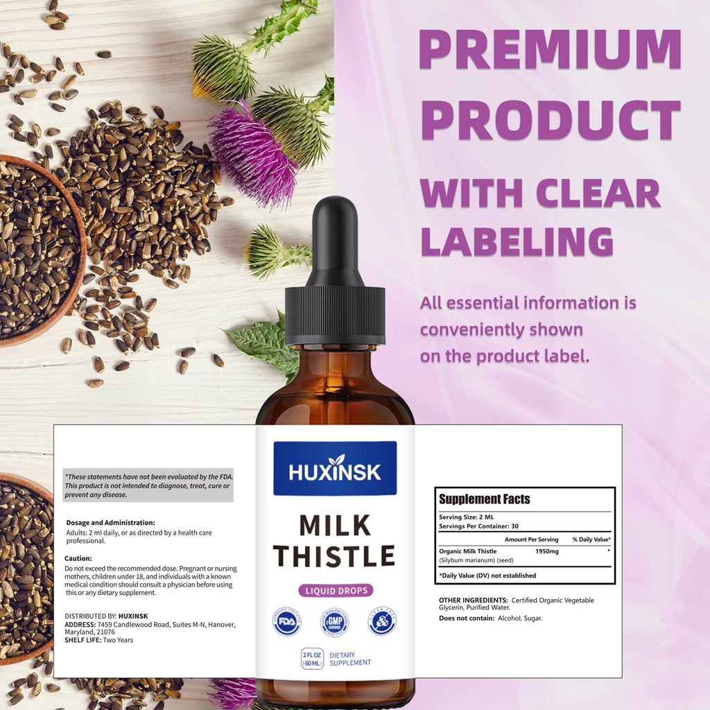 60 ml milk thistle dropper bottle