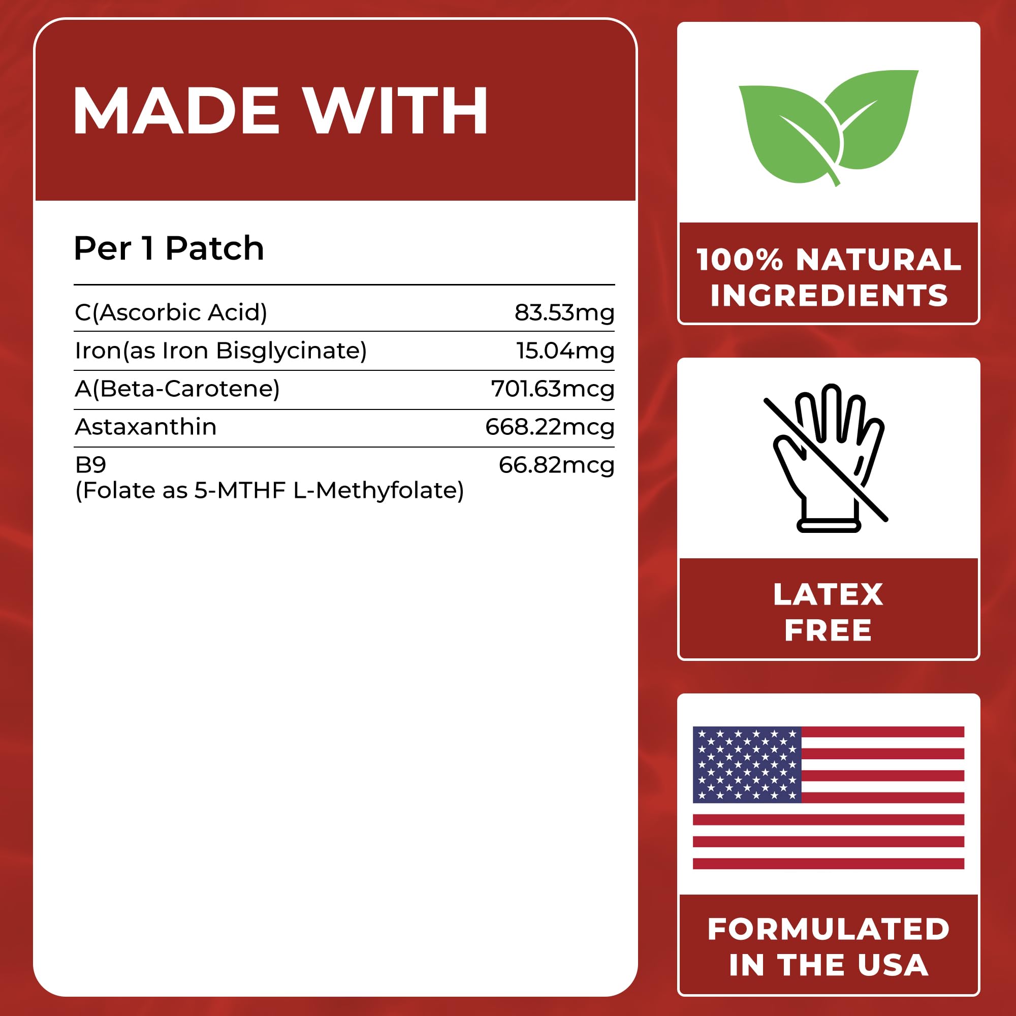 60 pack of iron wellness patches