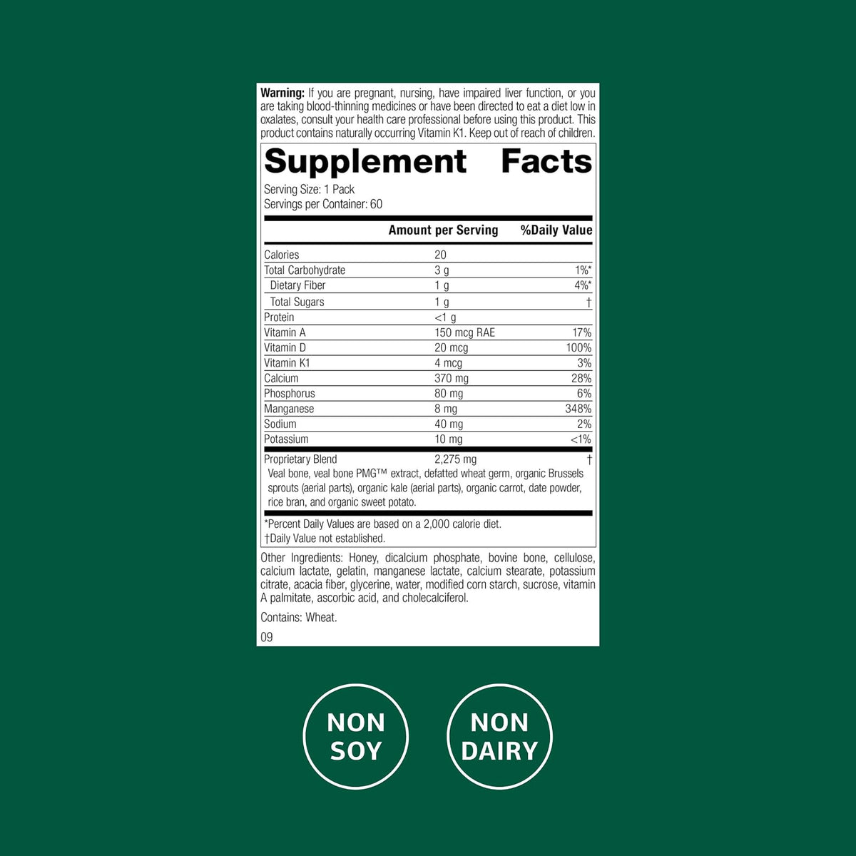 60 packs of bone health supplements
