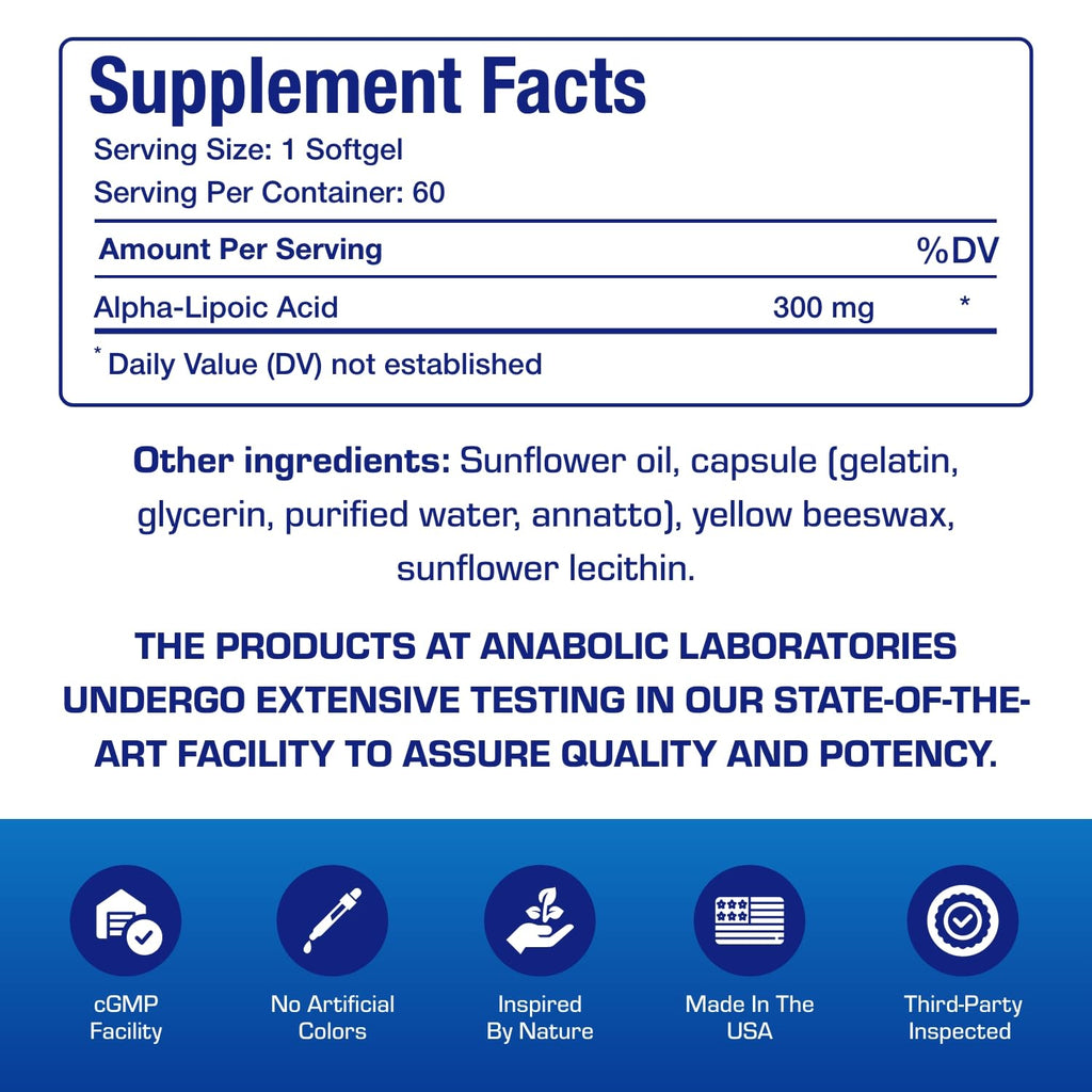 60 servings of Alpha Lipoic Acid