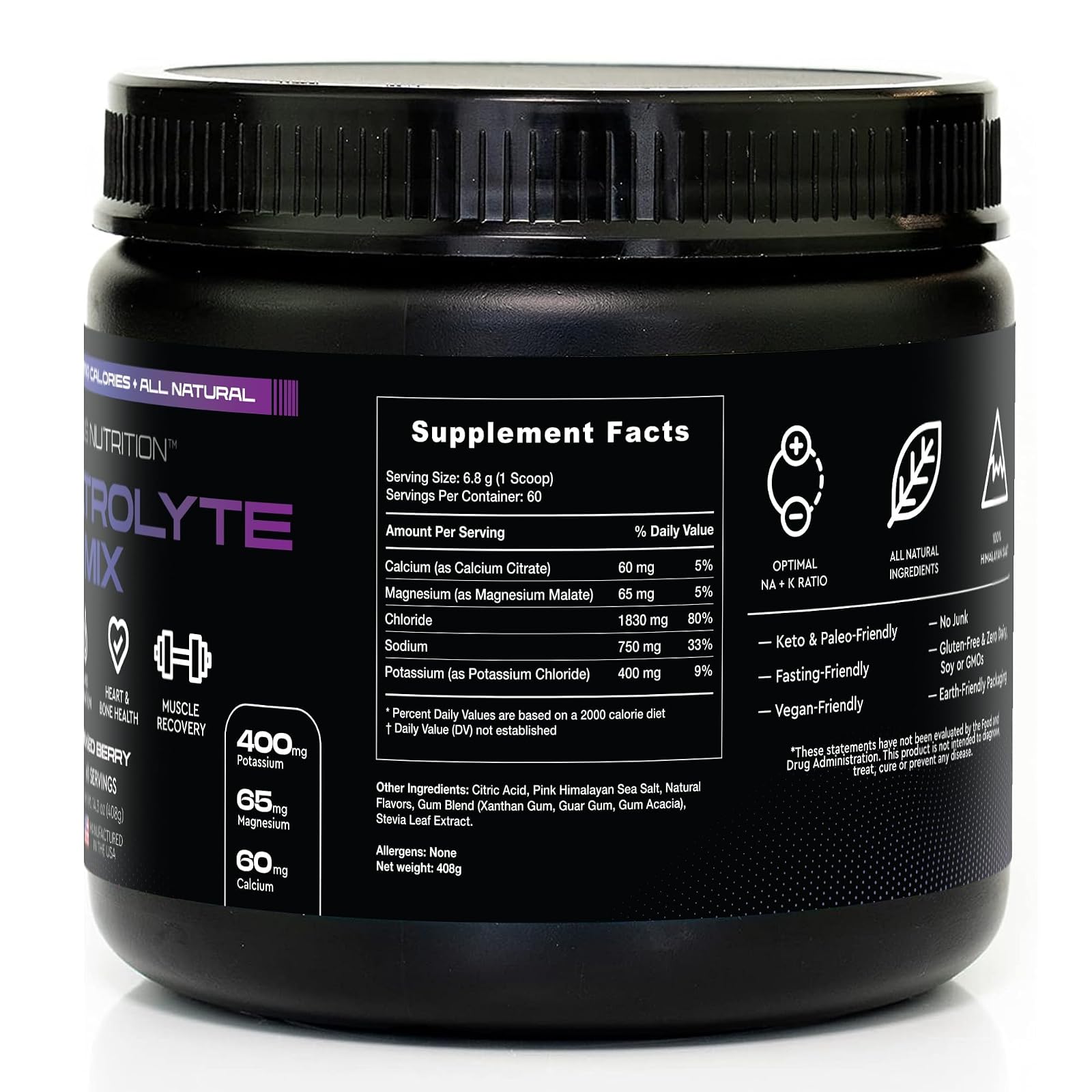 60 servings of berry-flavoured electrolytes