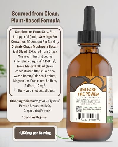 60 servings of chaga mushroom extract