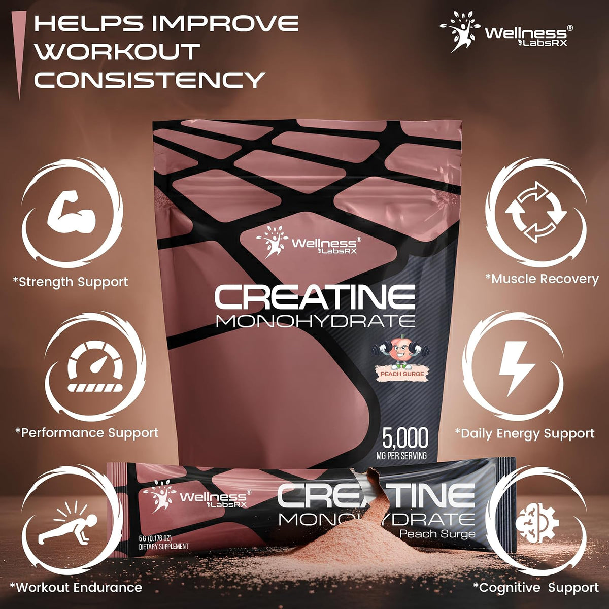 60 servings of creatine monohydrate