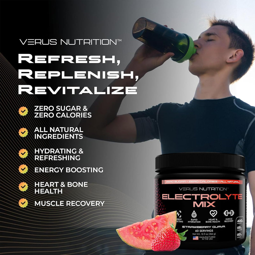 60 servings of electrolyte powder convenience