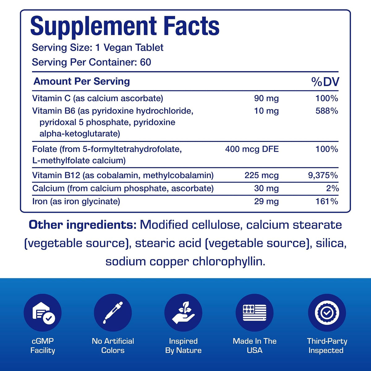 60 servings of iron supplement