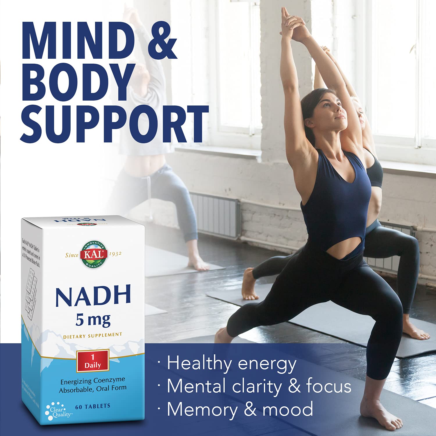 60 servings of KAL NADH tablets