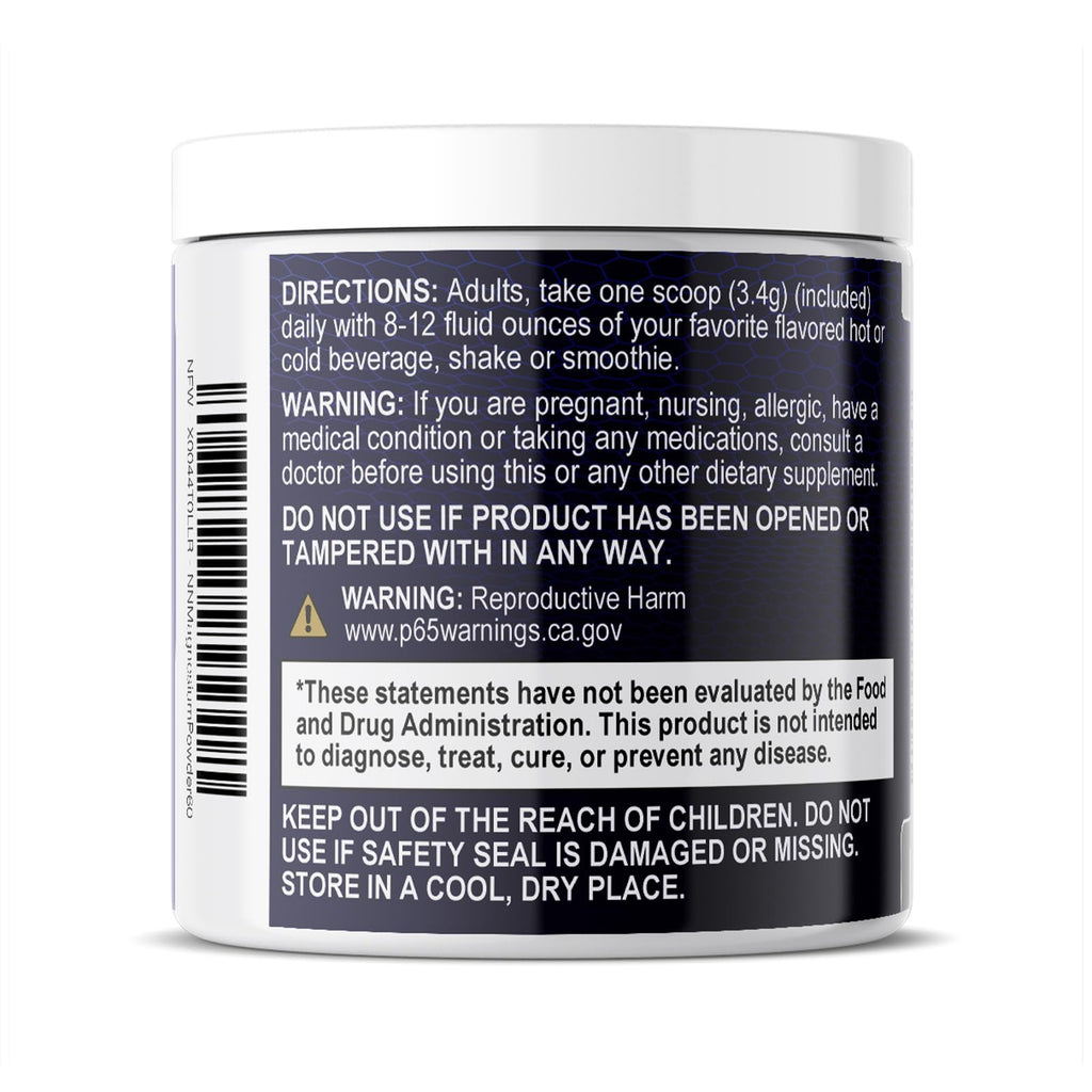 60 servings of magnesium citrate for energy