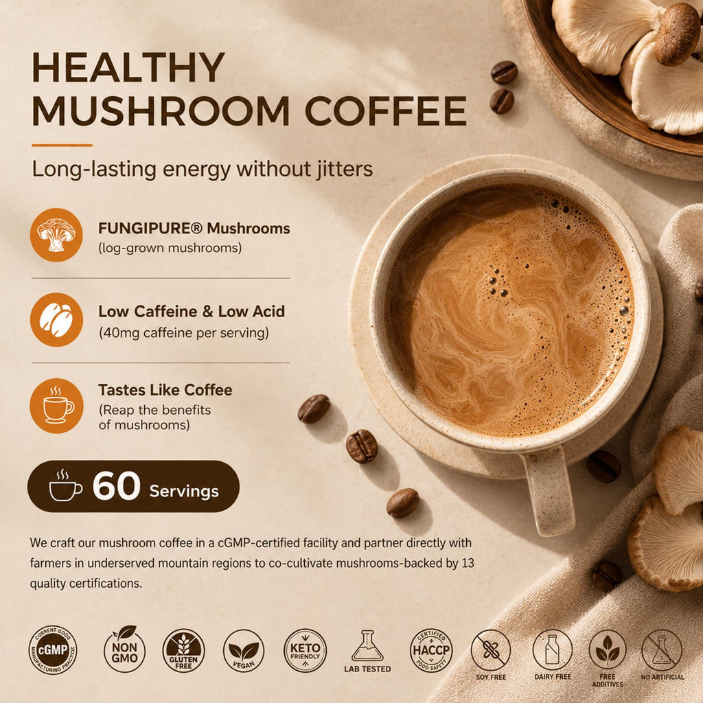 60 servings of mushroom coffee